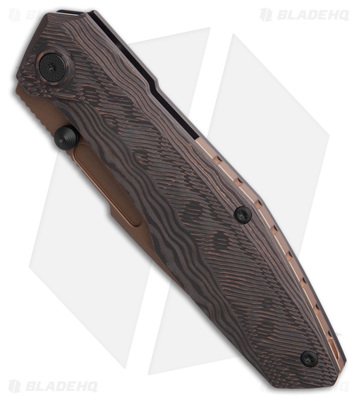 Null Knives Raiden R2 Type S Knife Black Ti/Copper CF Copper