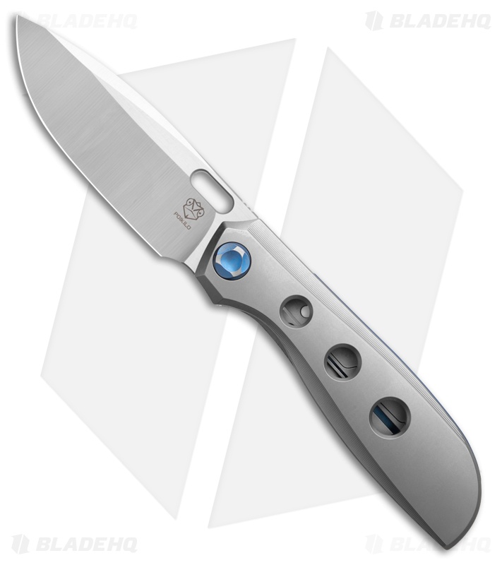 Poikilo Blade Gecko WS3 Knife Titanium w/Holes Satin