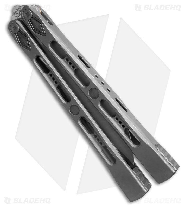 Poikilo Blade PM1 Dao Butterfly Knife Dark SW Ti Zirc Spacers