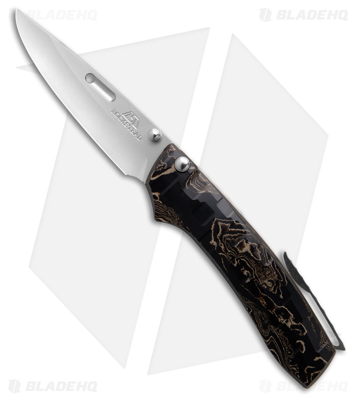 Rockstead RIN-ZDP Knife Black/Brown Ebonite Mirror