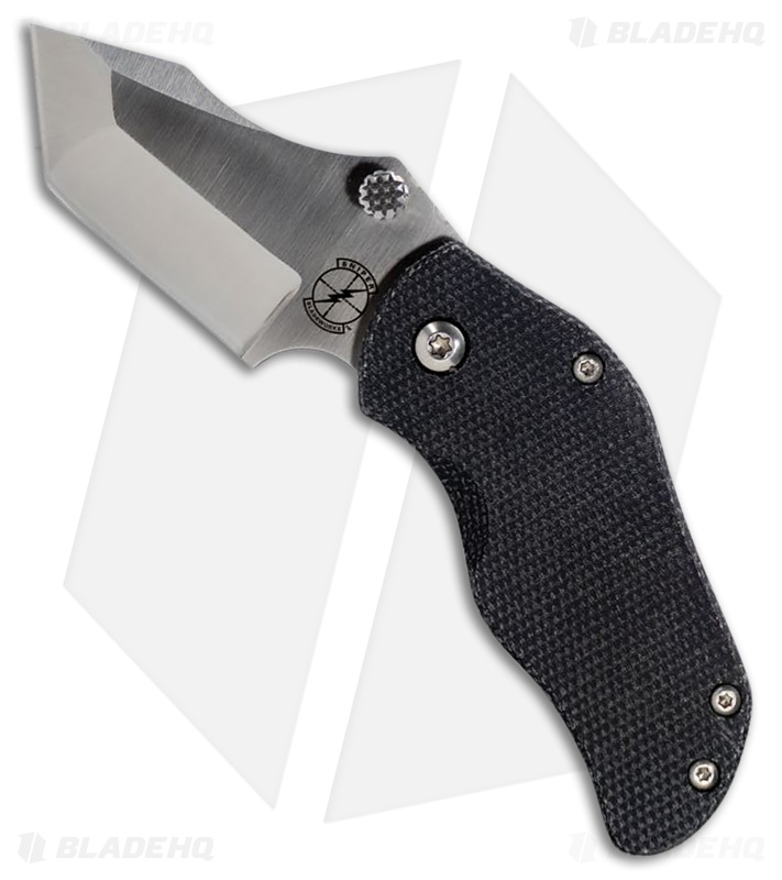 Sniper Bladeworks AP Tanto Knife Black Canvas Micarta Satin