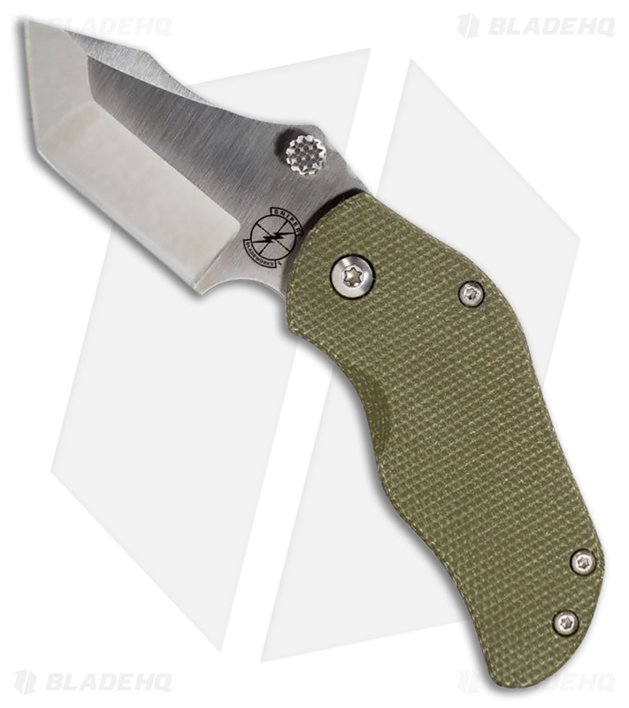 Sniper Bladeworks AP Tanto Knife OD Green Canvas Micarta Satin