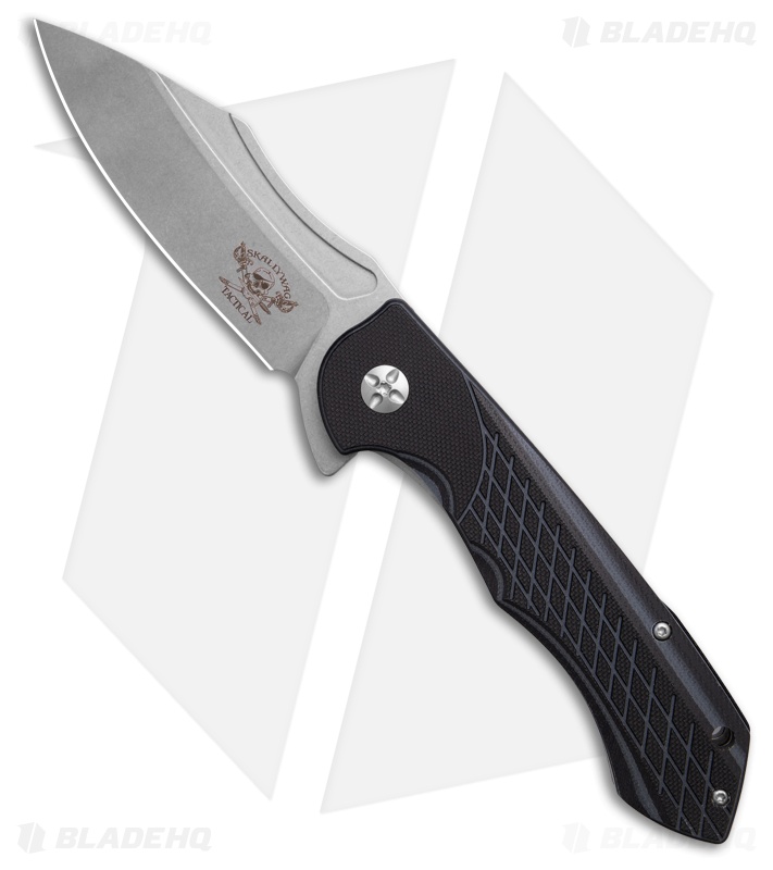 Skallywag Tactical Jolly Roger Knife Black G-10 SW