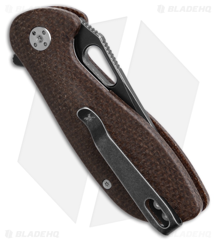 Skallywag Tactical Mudskipper Knife Brown Micarta Black SW