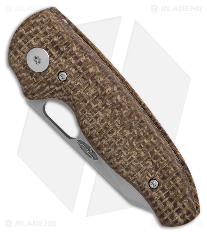 TRM Knives Holier Nerd Knife Burlap Micarta 3D
