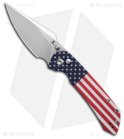 Tenable Fenrir Button Lock Knife | American Flag G-10 | SW