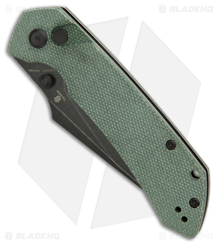 Tenable Knives Fenrir Knife Green Micarta Black SW