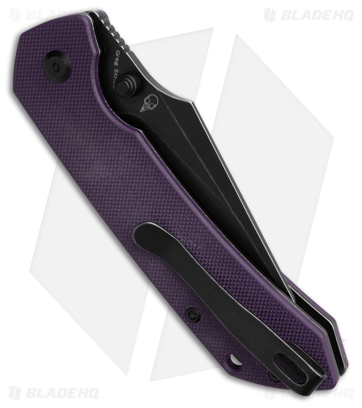 Tenable Fenrir Button Lock Knife | Purple G-10 | Black SW