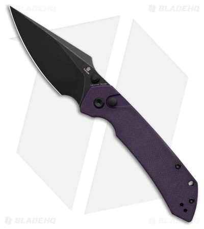 Tenable Fenrir Button Lock Knife | Purple G-10 | Black SW