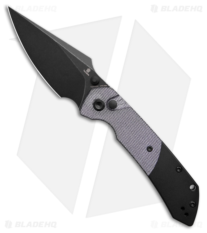 Tenable Fenrir Button Lock Knife | Purple Micarta + BW Al