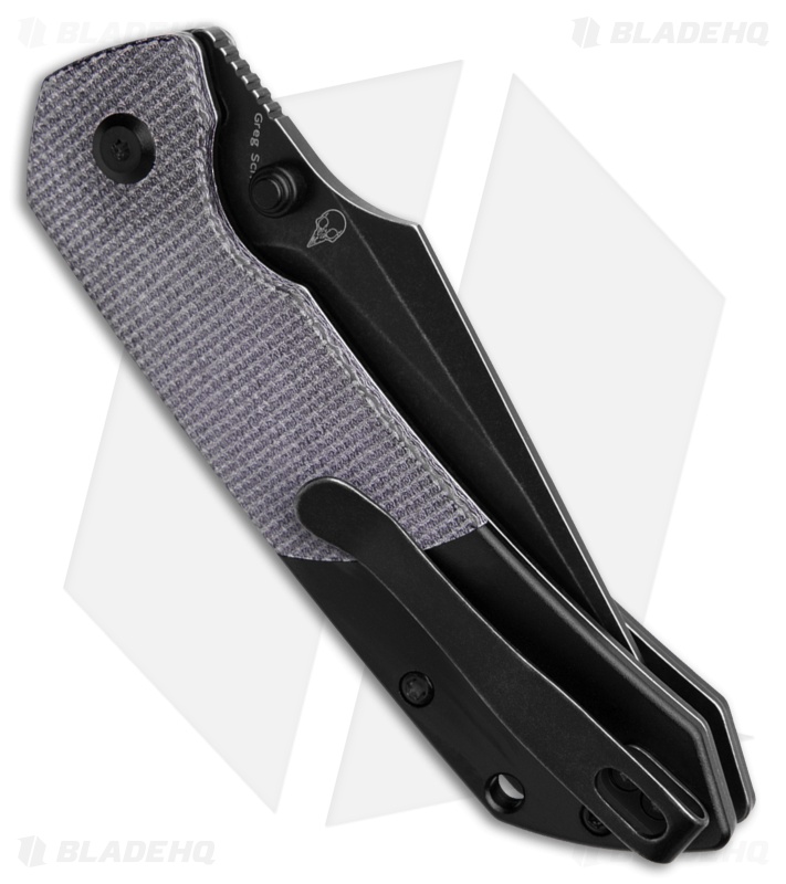 Tenable Fenrir Button Lock Knife | Purple Micarta + BW Al