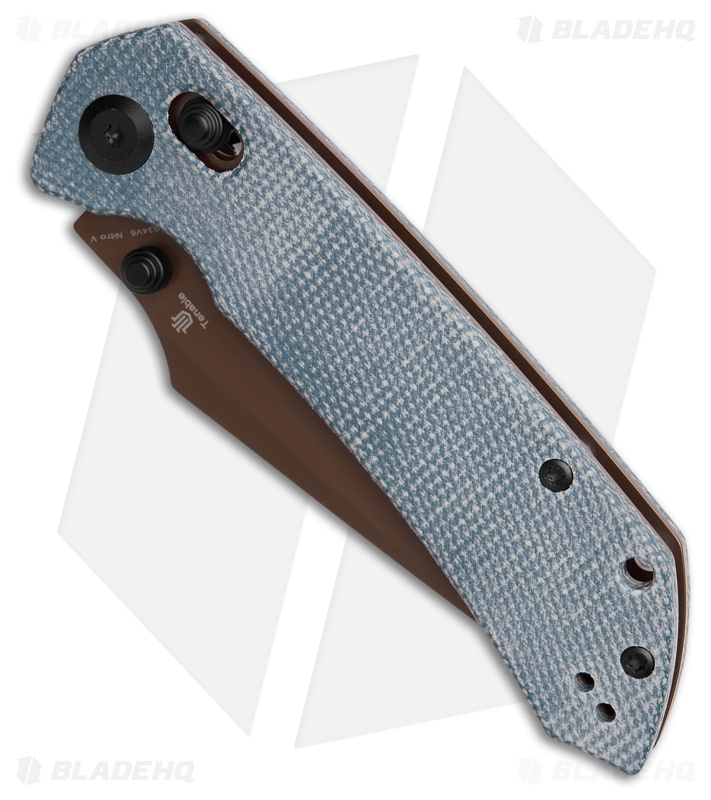 Tenable Fenrir Crossbar Lock Knife Blue Micarta