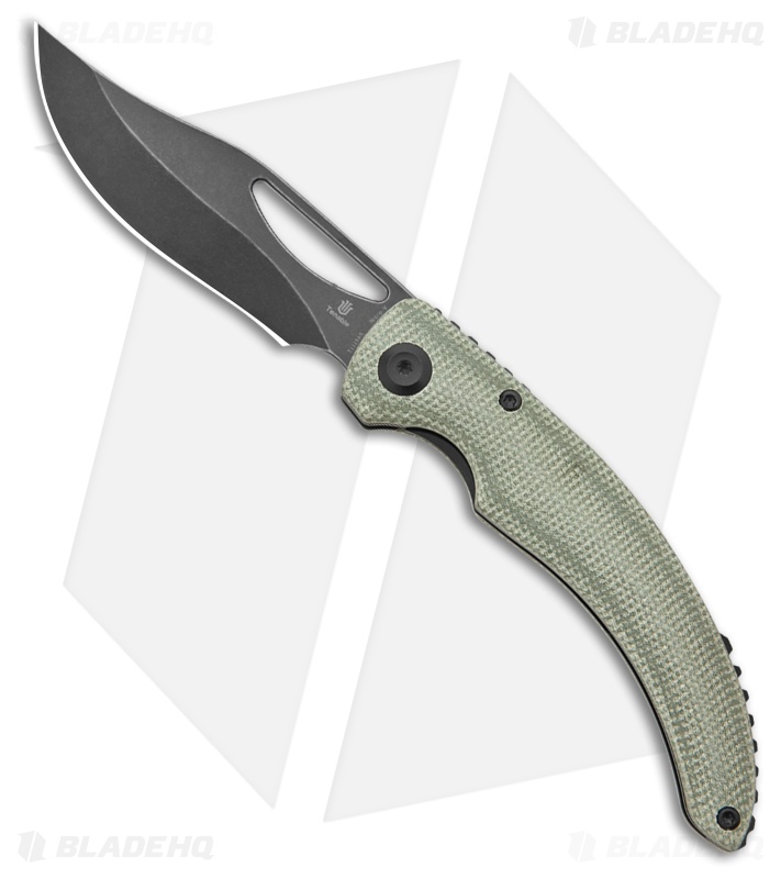 Kansept Knives Gideon Knife Green Micarta Black SW