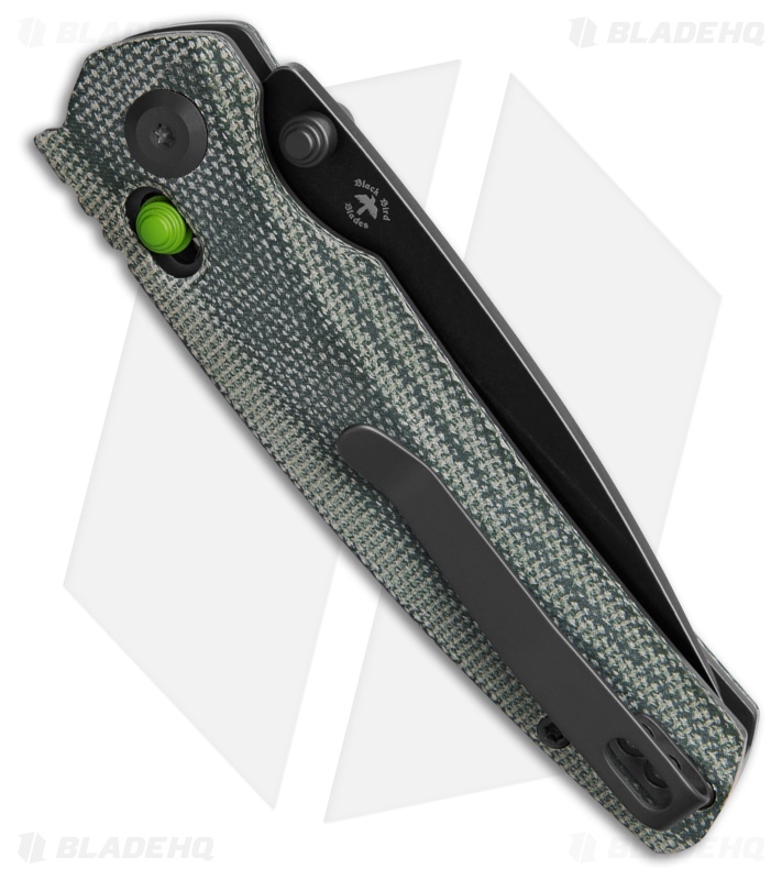 Tenable Knives Raven Crossbar Lock Knife Green Micarta