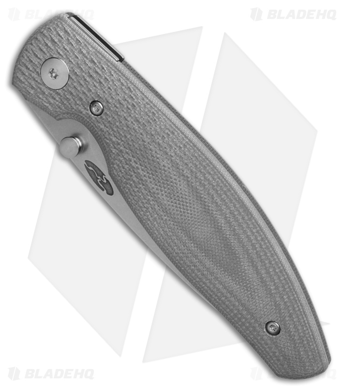 Three Rivers Manufacturing Atom Liner Lock Knife Slate Gray G-10