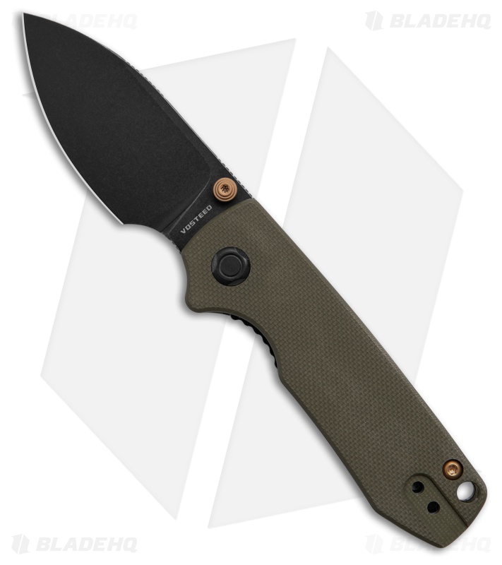 Vosteed Raccoon Cub Pocket Knife OD Green G-10 Black SW