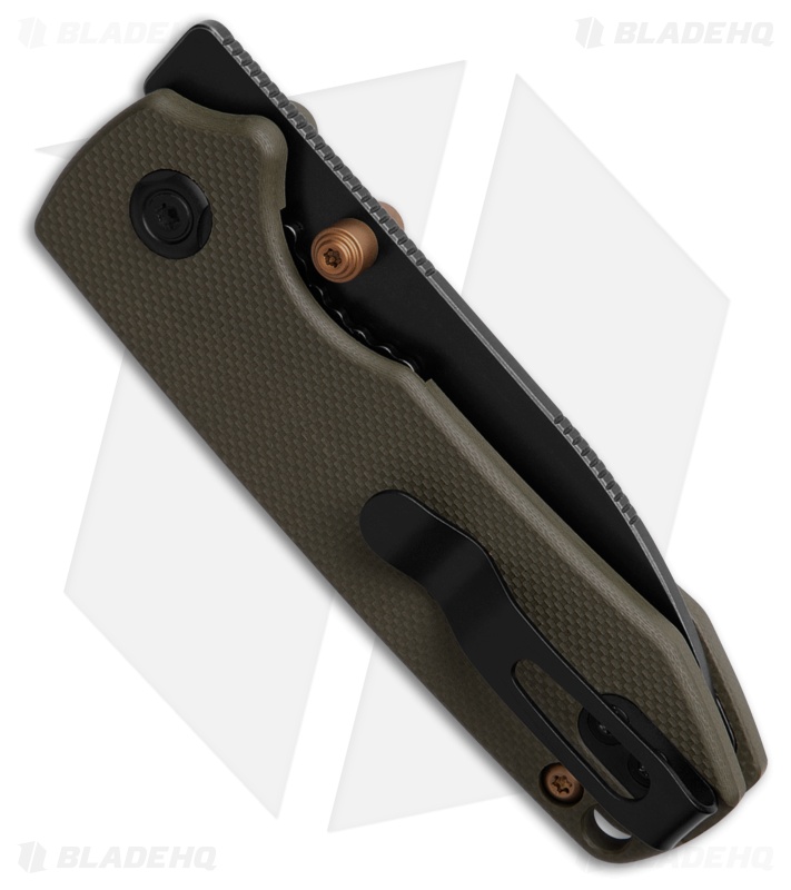 Vosteed Raccoon Cub Pocket Knife OD Green G-10 Black SW