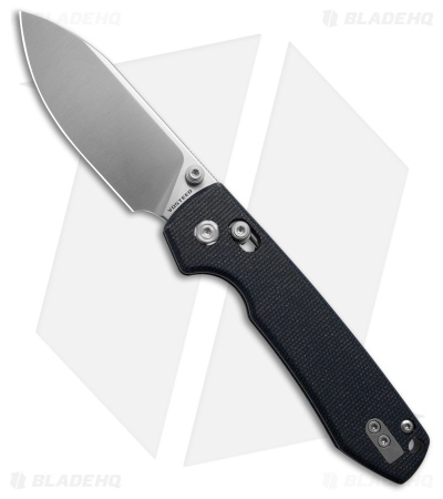 Vosteed Raccoon Crossbar Lock Blue Micarta Satin 14C28N