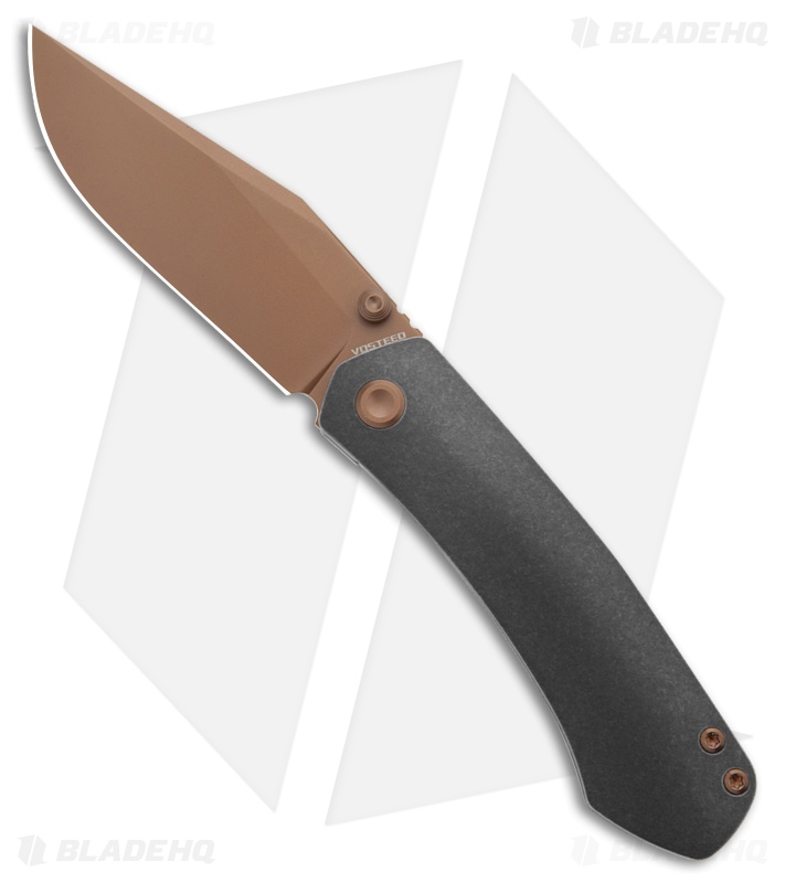 Vosteed Vallhund Knife Black Titanium Copper Dune