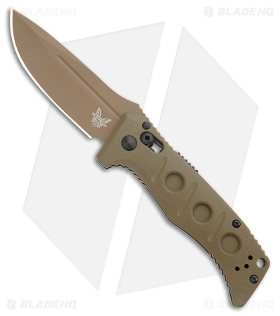 Benchmade Mini Auto Adamas AXIS Lock Knife OD Green G-10/FDE
