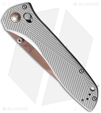 Benchmade 710 AXIS Lock Gray Al Drop Point FDE PVD S90V