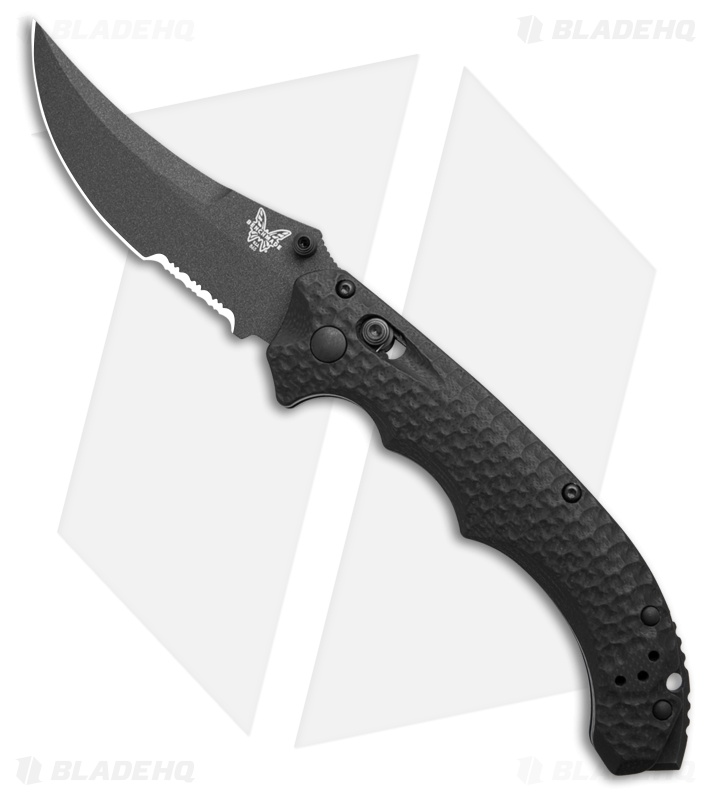 Benchmade Mini Bedlam Knife Black G-10 Black Serr