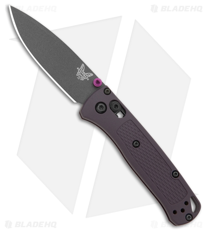 Benchmade Mini Bugout Knife Dark Purple Grivory Gray S30V