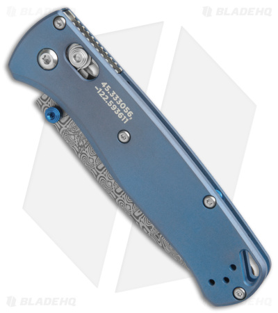 Benchmade Bugout AXIS Lock Knife Blue Ti (Dama) - Blade HQ