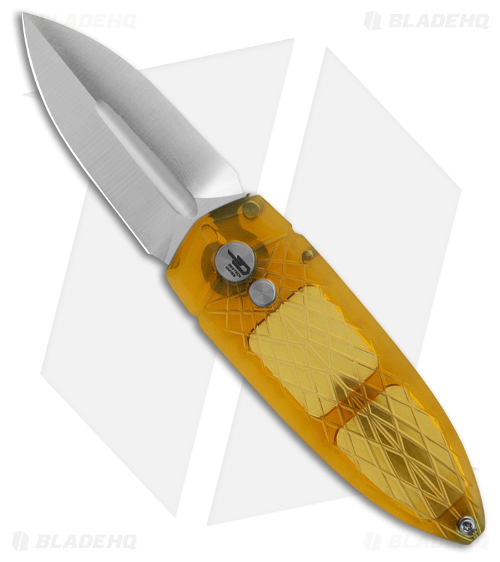Bestech Cricket/Ququ Pocket Knife Yellow Ultem Satin 14C28N