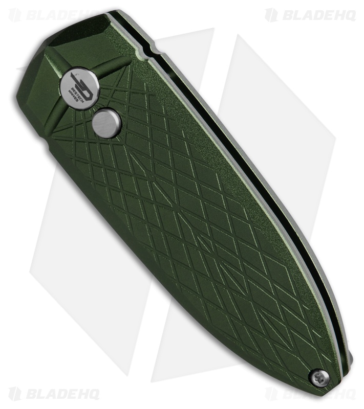 Bestech Knives Cricket/QUQU Button Lock Green Aluminum