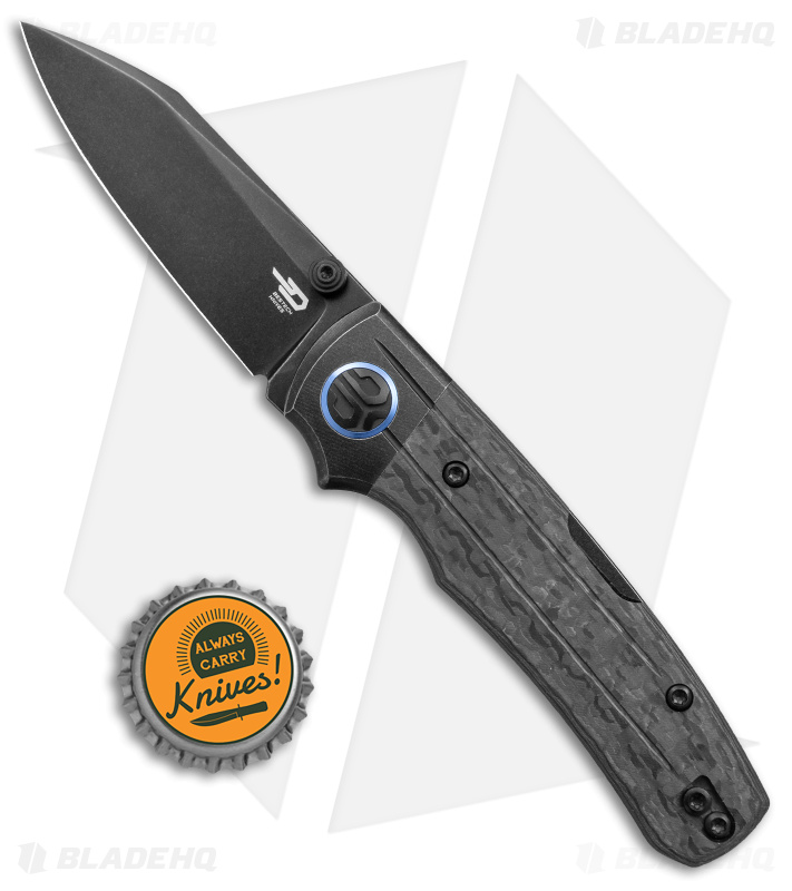 Bestech Knives Tonic Lock Back Knife Ti/CF Black - Blade HQ