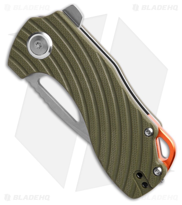 Boker Magnum Tadpole Flipper Knife Green G-10 + Thumb Hole