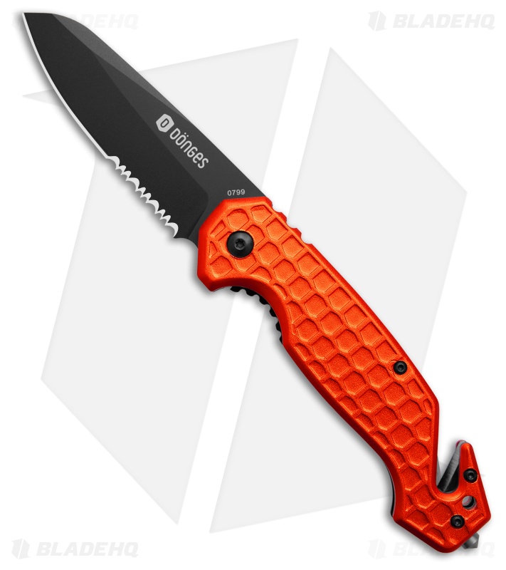 Boker Plus Donges Basic Rescue Orange Aluminum 440A Serrated