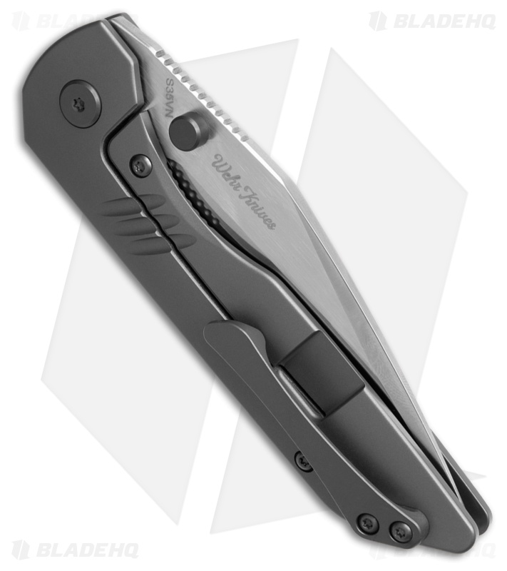 Boker Max Pocket Knife Gray Steel Clip Point Satin S35VN