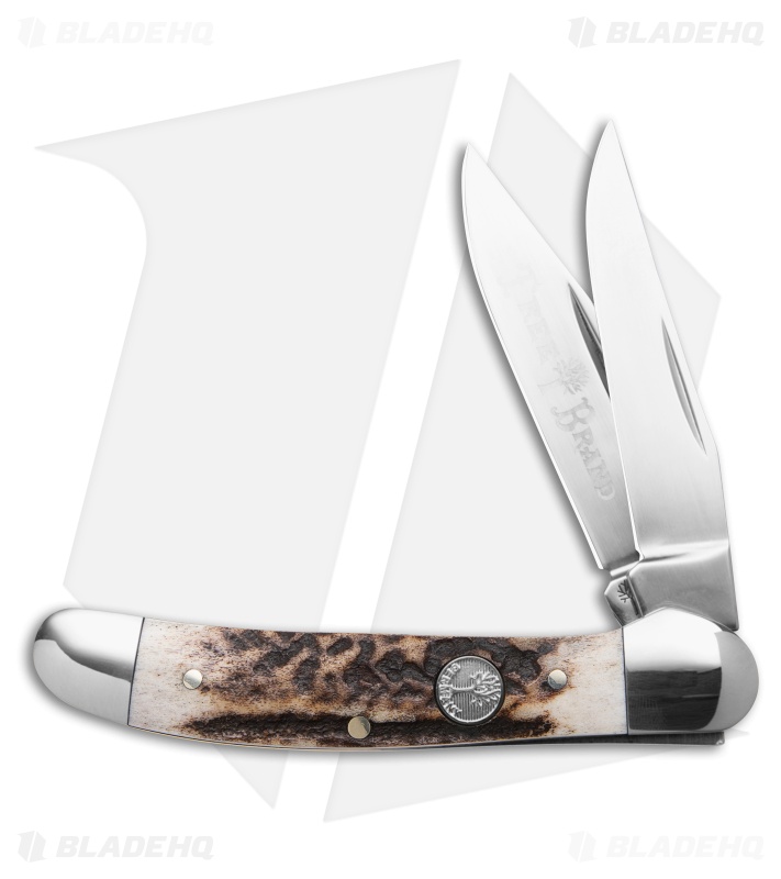 Boker Copperhead Knife 3.75" Stag Bone 110823ST - Blade HQ