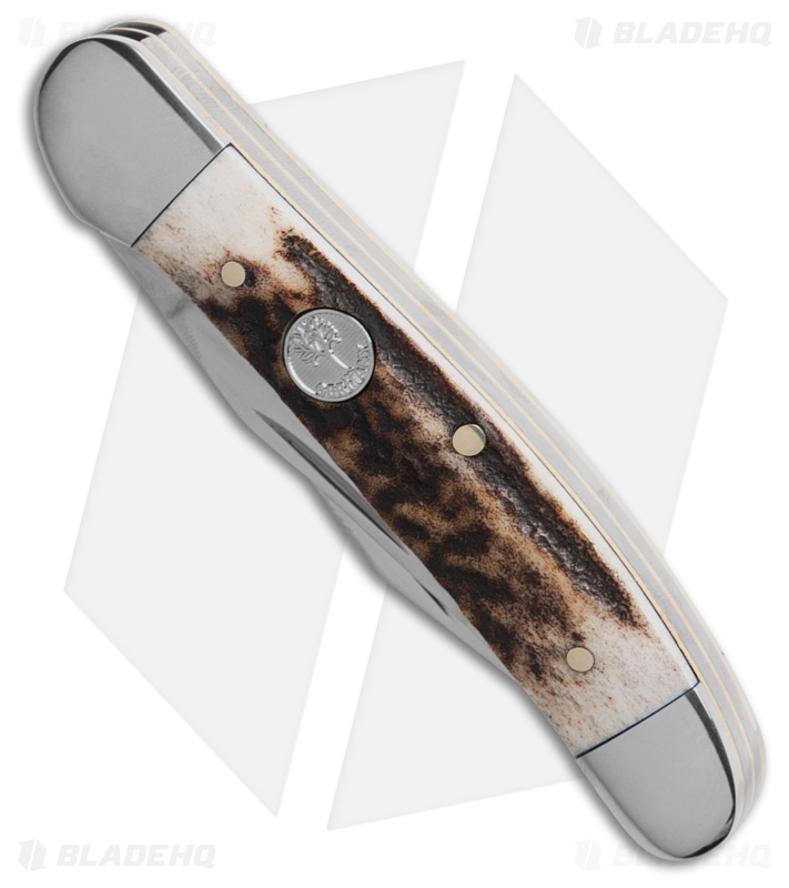 Boker Copperhead Knife 3.75" Stag Bone 110823ST - Blade HQ