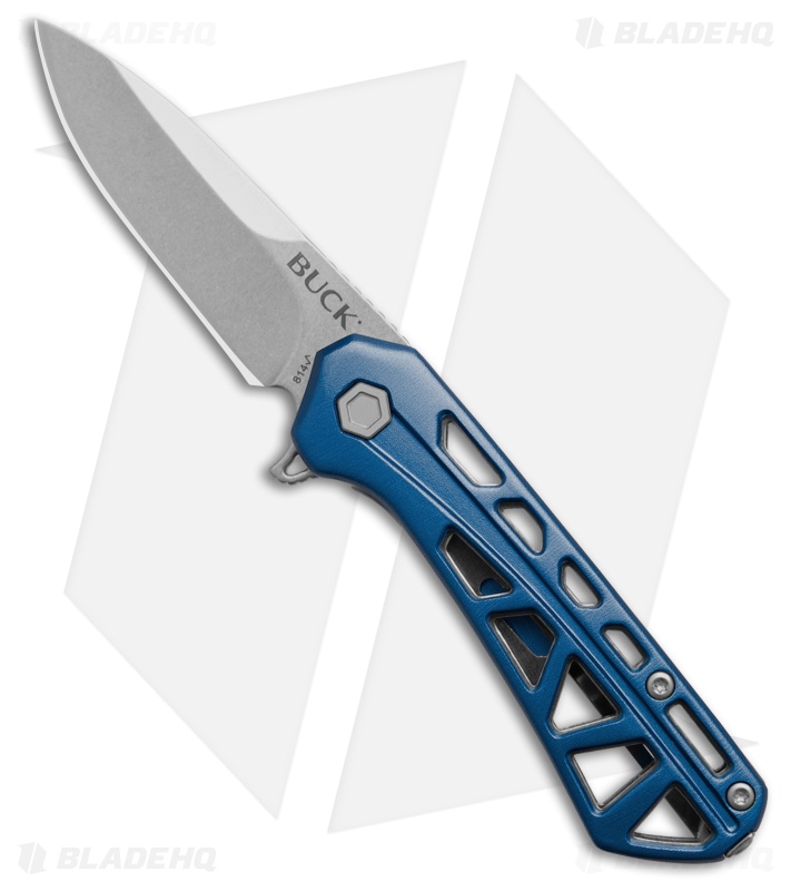 Buck Knives 814 Mini Trace Blue Al Drop Point SW 7Cr17