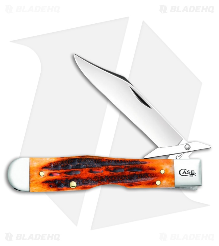 Case Cheetah Pocket Knife 4.375" Autumn Bone Jig (611101/2L SS) 52137 ...