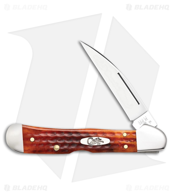 Case Knives Copperlock 3.625" Knife Pocket Worn Harvest Orange Bone ...