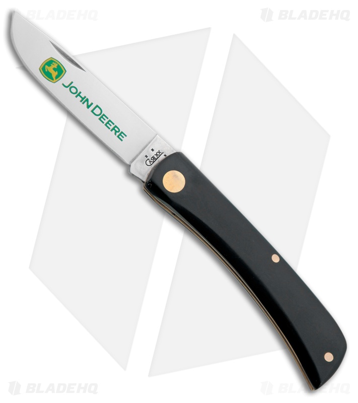 Case John Deere Sodbuster Jr. Knife 3.625" Black (2137 SS) 1826 - Blade HQ