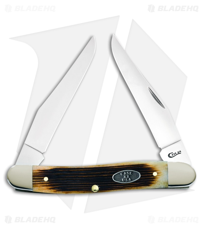 Case Muskrat Pocket Knife 3.875" Antique Bone Barnboard Jig (MUSKRAT SS ...