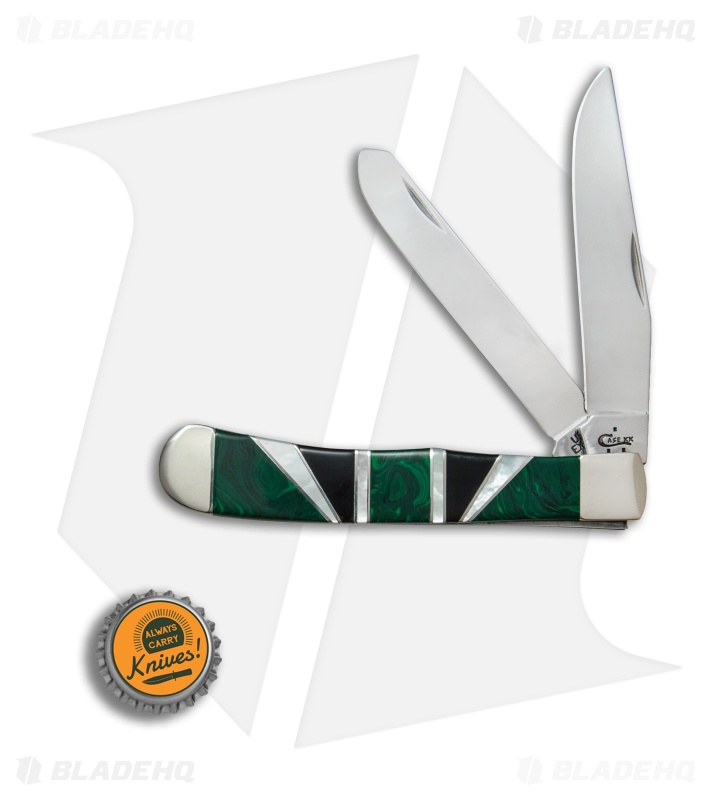 Case Trapper Knife 4.125" Exotic Green Malachite (EX254 SS) 11150 ...