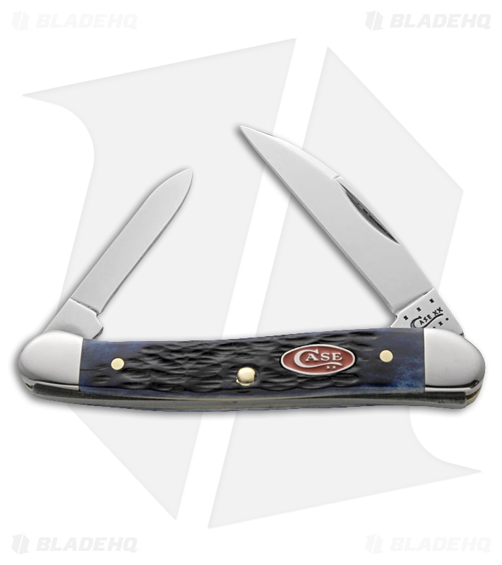 Case Mini Copperhead Knife 3.125" Navy Blue Bone (62109W SS) 07062 ...