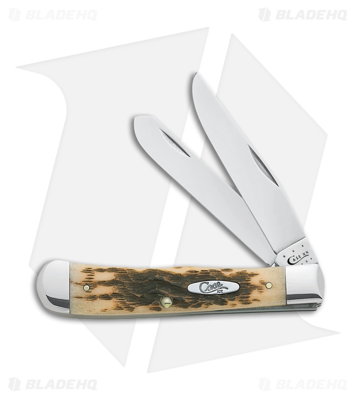 Case Trapper Knife 4.25" Amber Bone (6254 CV) 0163 - Blade HQ