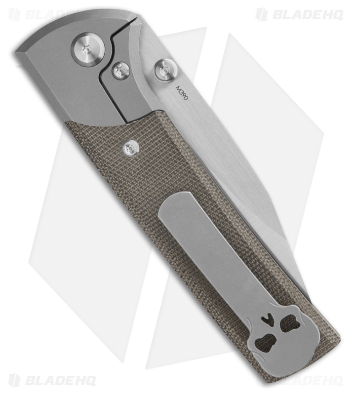 Chaves Scapegoat Street Frame Lock Knife Ti/Green Micarta