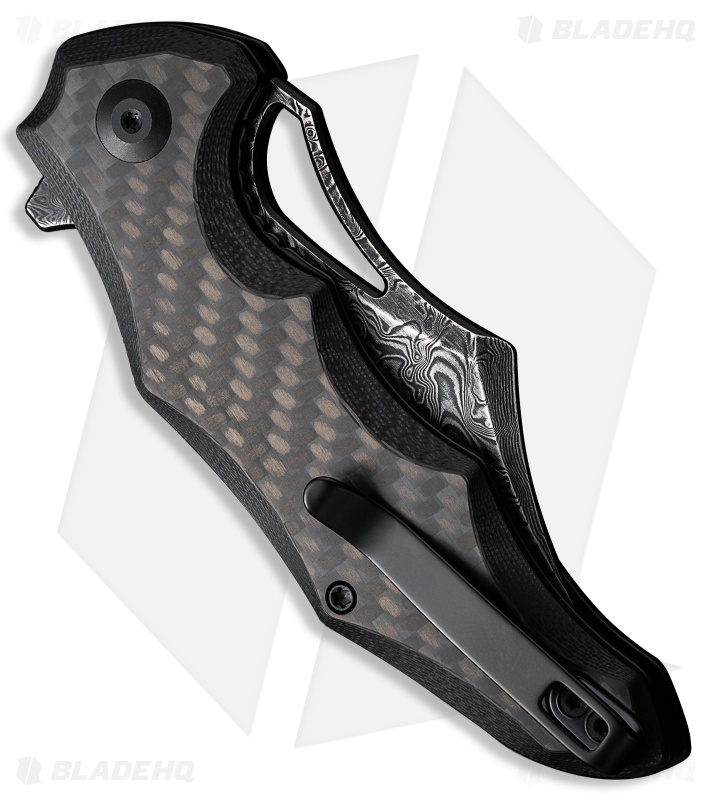 CIVIVI Chiro Knife Carbon Fiber/G-10 Damascus
