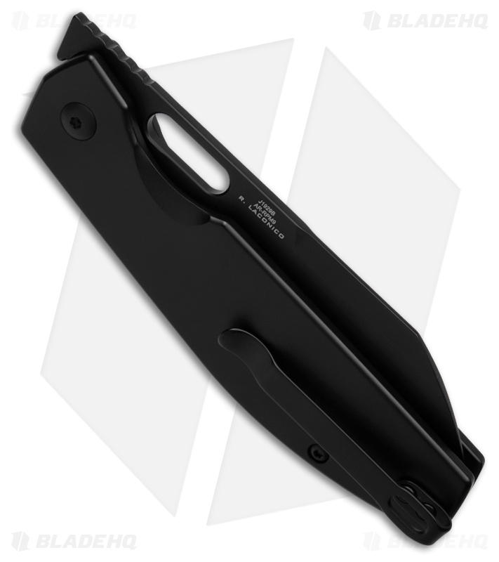 CRJB Cutlery Ekko Button Lock Knife Black + Black - Blade HQ