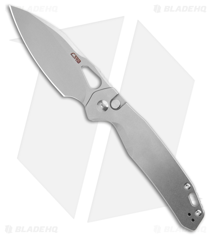 CJRB Frac Knife Smooth Titanium | Stonewash - Blade HQ
