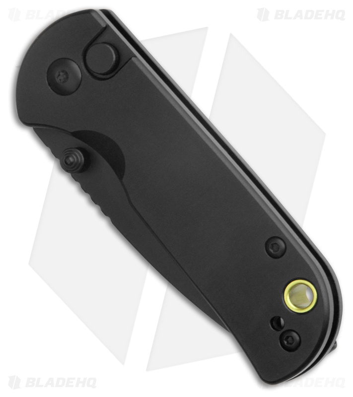 CJRB Cutlery Mica Button Lock Knife Black Aluminum | Black - Blade HQ