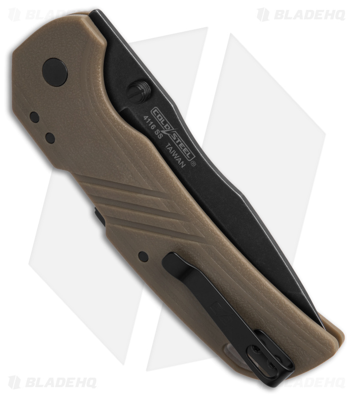 Cold Steel Engage ATLAS Lock Knife Tan (3" Black) - Blade HQ